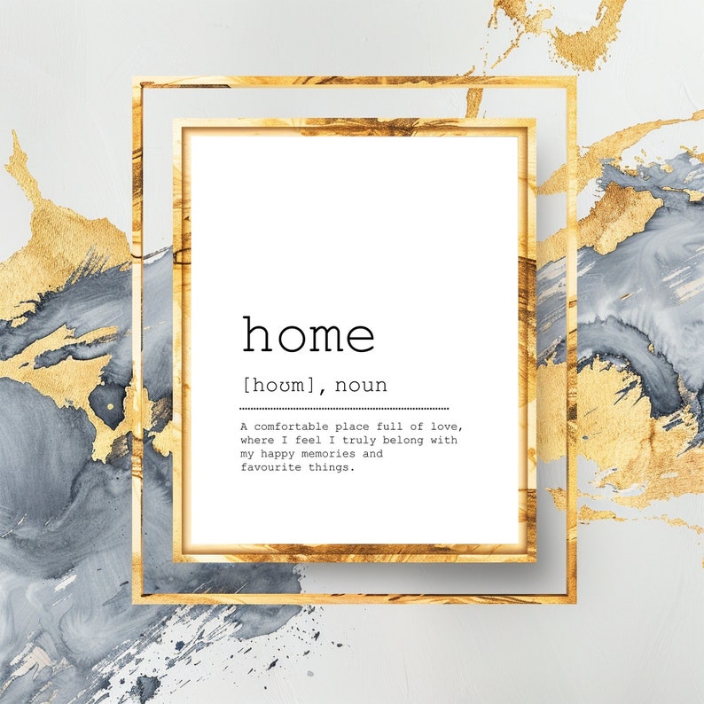 Modern Minimalist Poster Home Definition Printable Wall Art New House ...