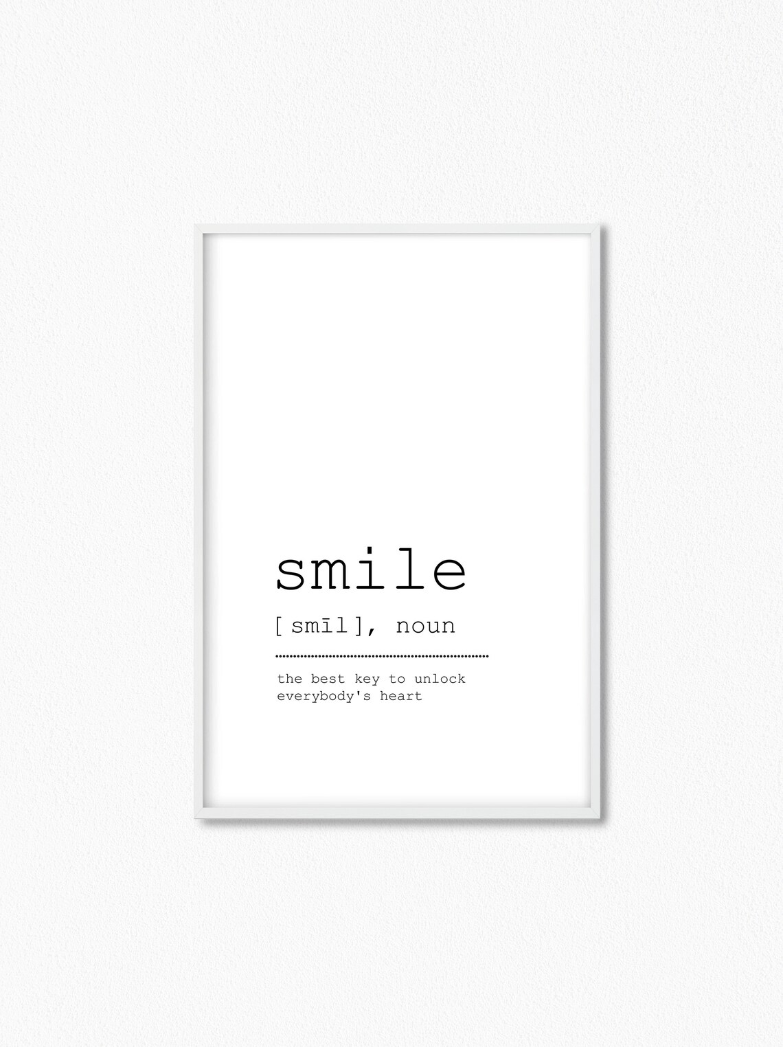 Smile Definition Printable Nursery Art Printable Definition Word ...