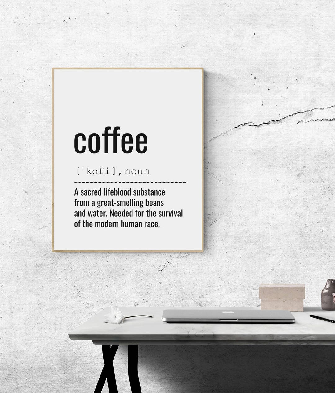 COFFEE Definition Beverage Poster Printable Wall Art Lover Gift Funny ...