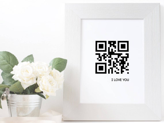 I Love You QR Code I Love You Print Romantic Quote Print - Etsy