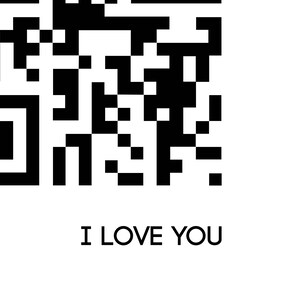 I Love You QR Code, I Love You Print, Romantic Quote Print, Wedding ...