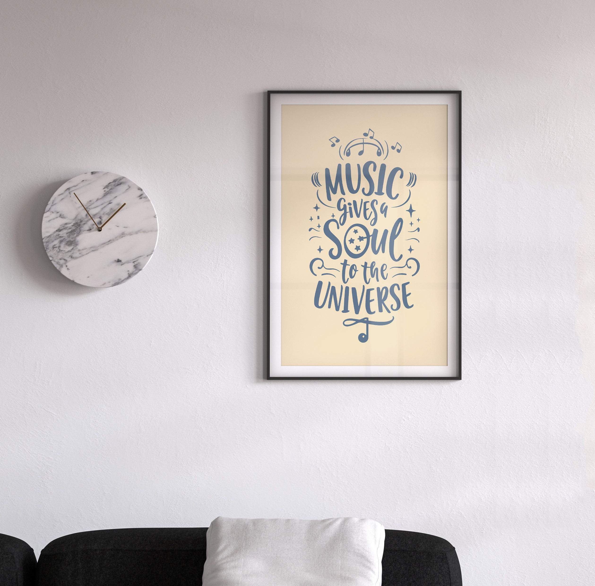 Music Quote Poster, Famous Quotes, Music Gives a Soul to the Universe ...