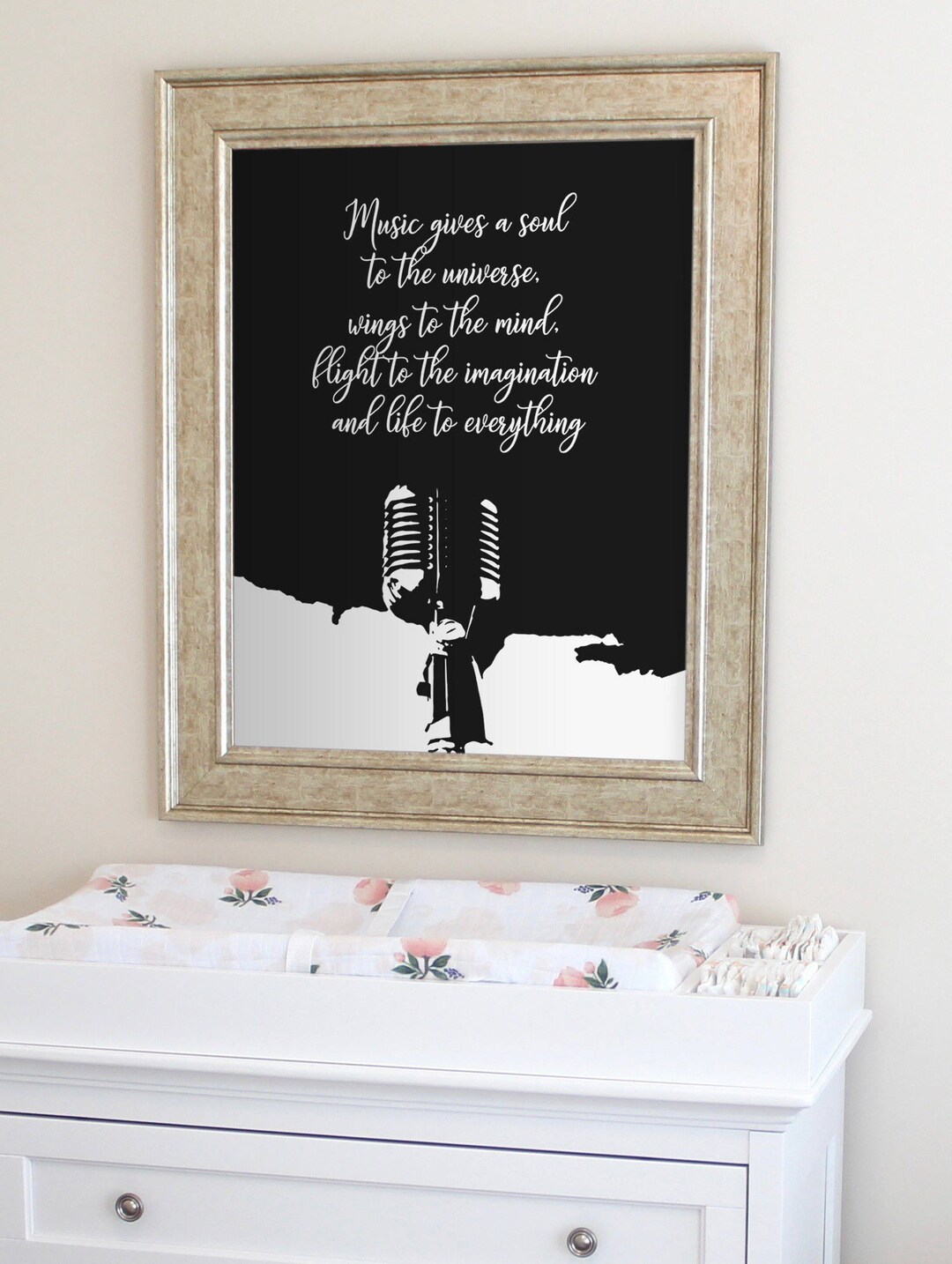 Quote About Music, Gift for Musician, Music Wall Art, Gift for Music ...