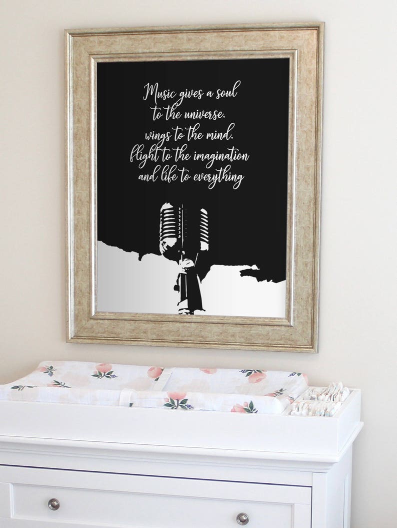 Quote About Music, Gift for Musician, Music Wall Art, Gift for Music ...