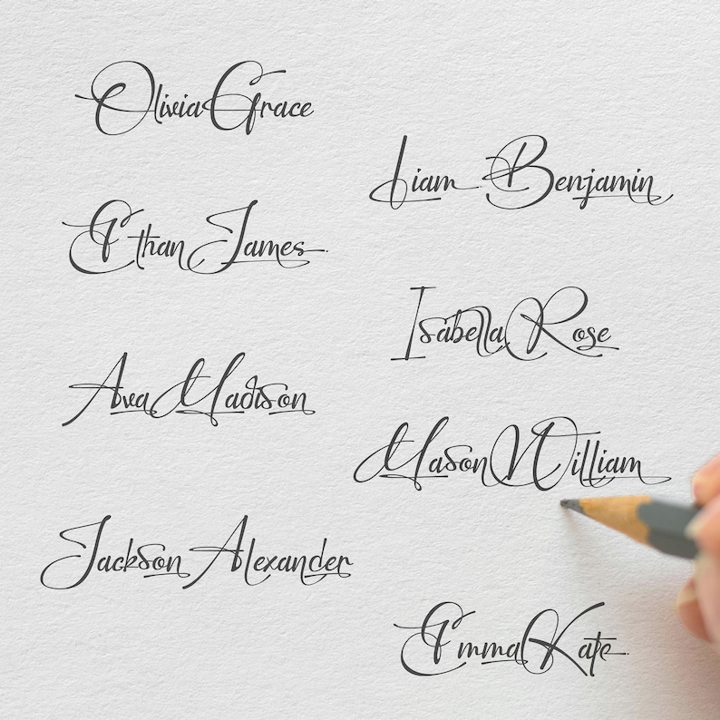 Personalised Handwritten Style Signature, Custom Handwriting Sign ...