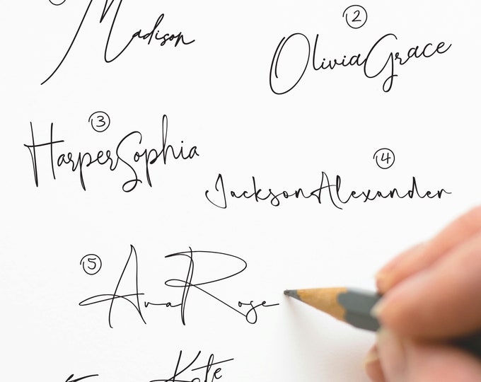 Handwritten Signature Design: Custom Letter Style (digital Delivery ...