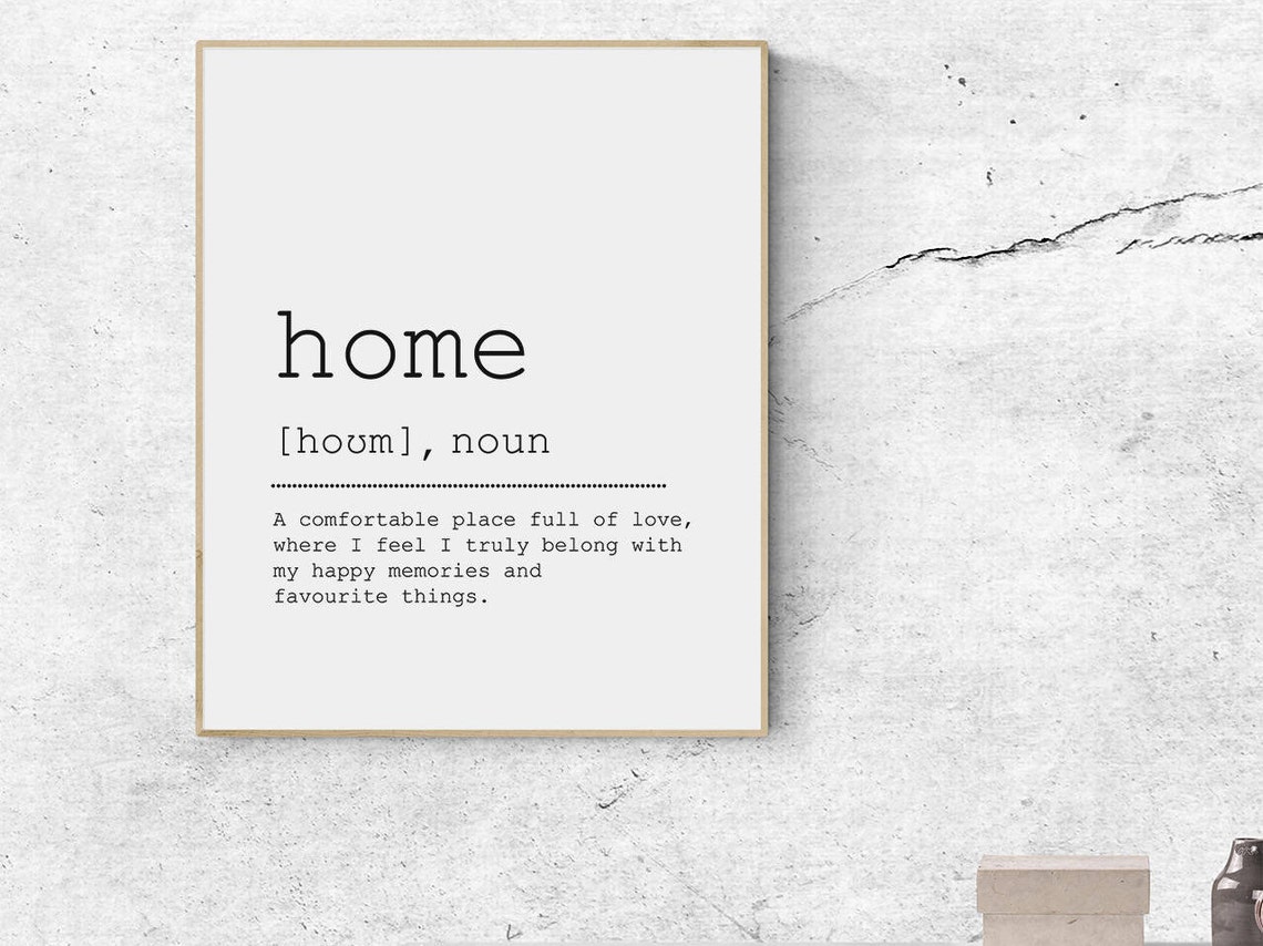 Modern Minimalist Poster Home Definition Printable Wall Art New House ...
