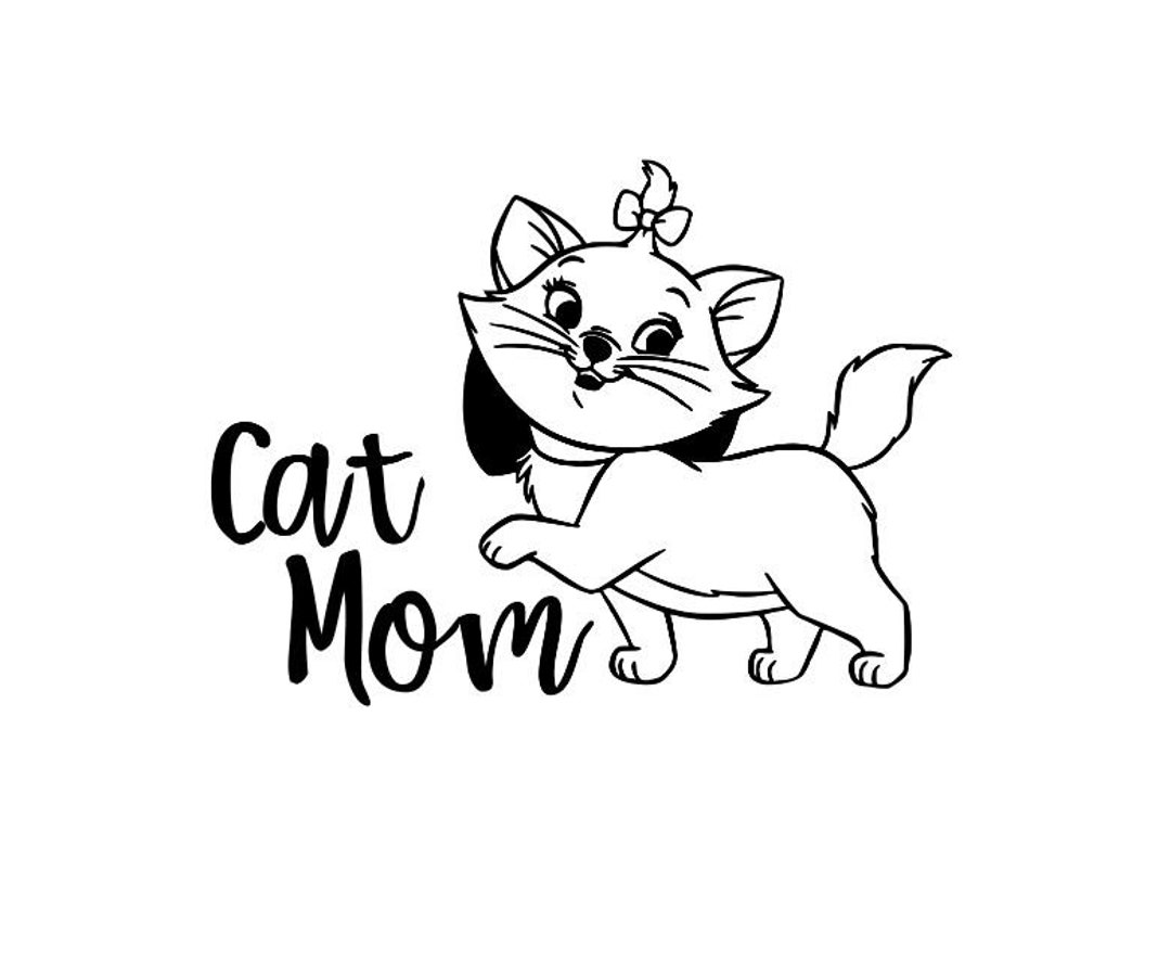 Marie Cat Mom Decal - Etsy