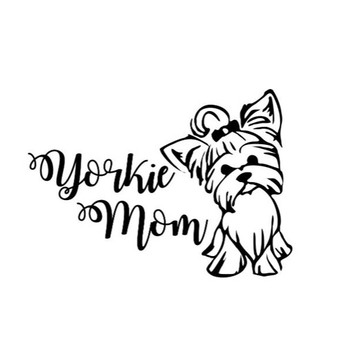 Yorkie Mom Vinyl Decal Yorkie Mom Transfer Sticker Yorkie - Etsy
