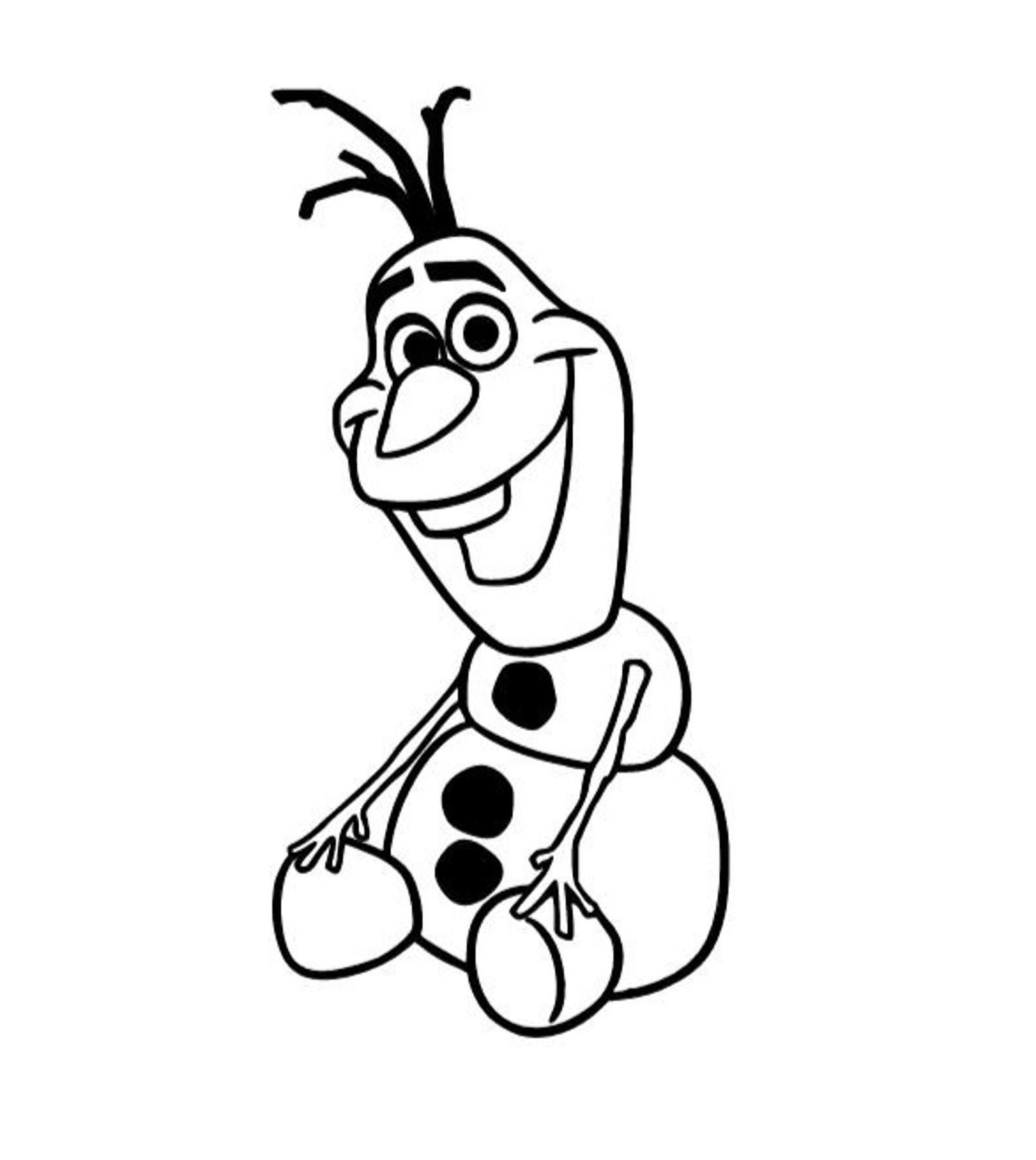 Olaf Sitting Silhouette Car Decal - Etsy