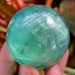 Polished Smooth Natural Green Fluorite Sphere Fluorite Ball - Etsy