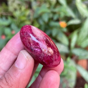 AAA Beautiful Polished Smooth Natural Deep Red Rhodonite Shivalingam ...