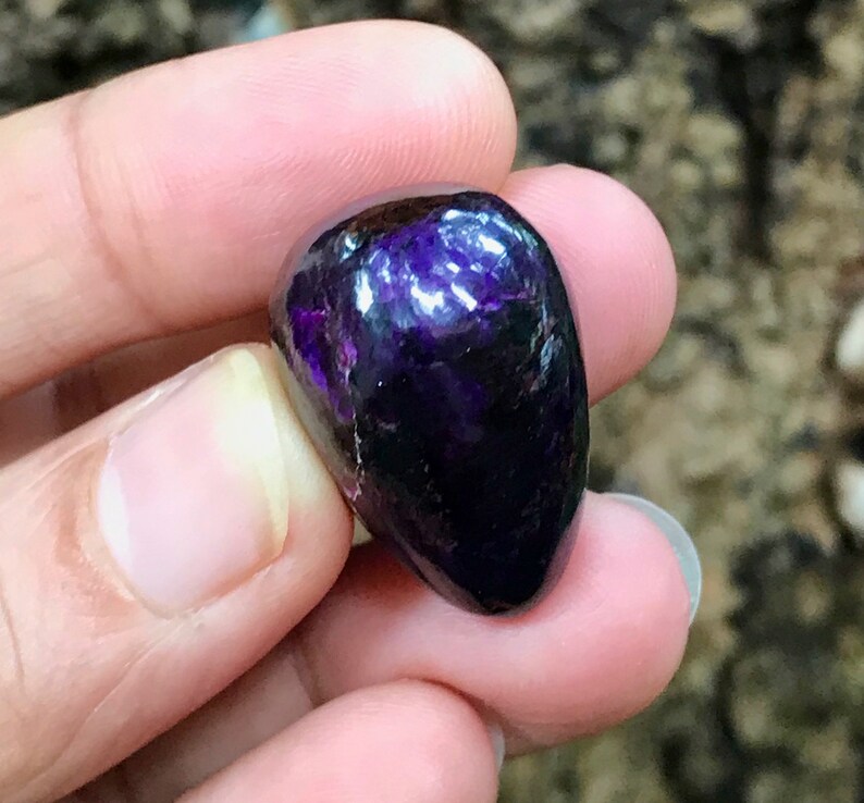 Beautiful Polished Natural Deep Purple Sugilite Egg Love | Etsy