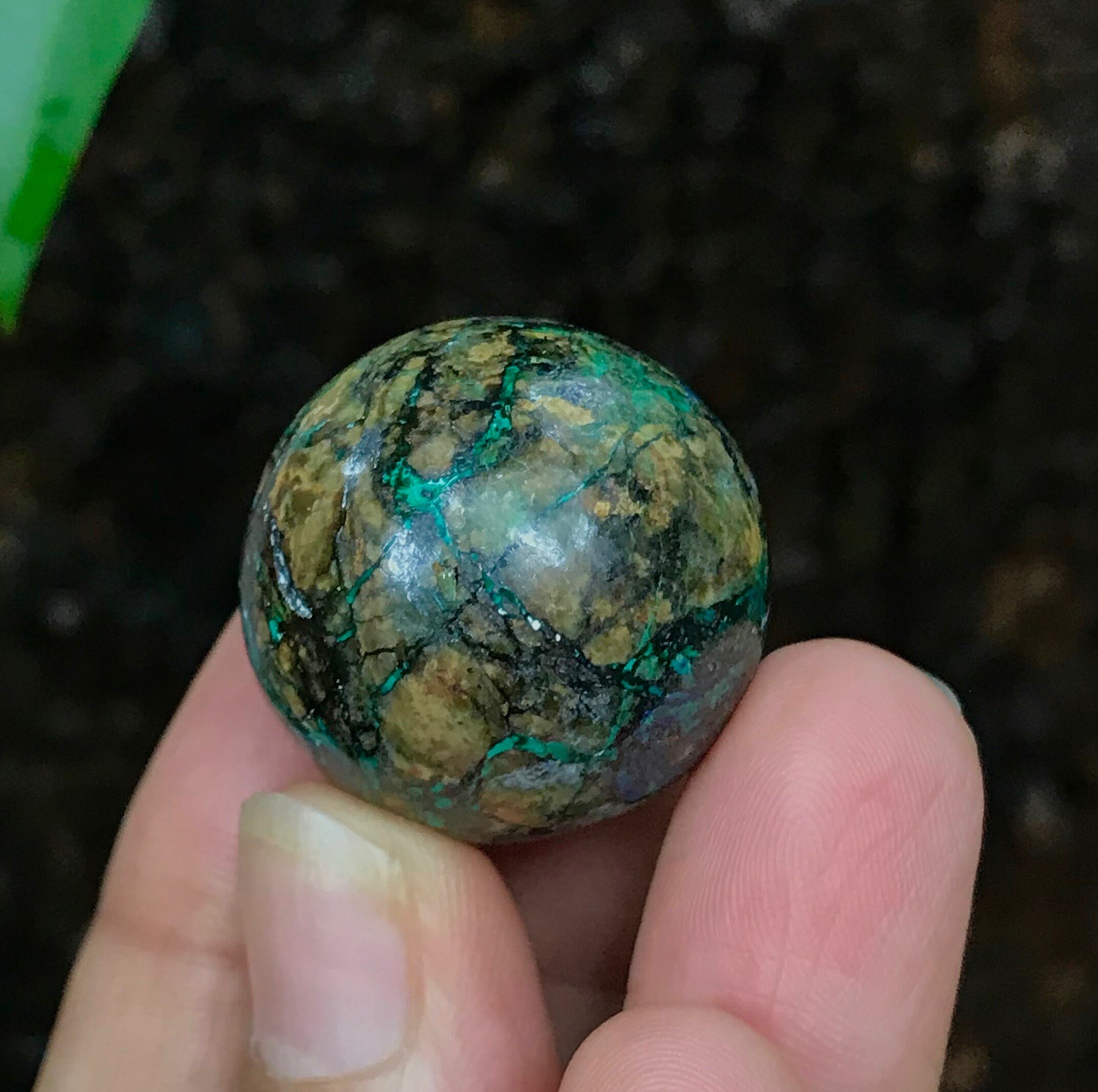 Deep Blue and Green Azurite Malachite Sphere/ Ball Reiki | Etsy