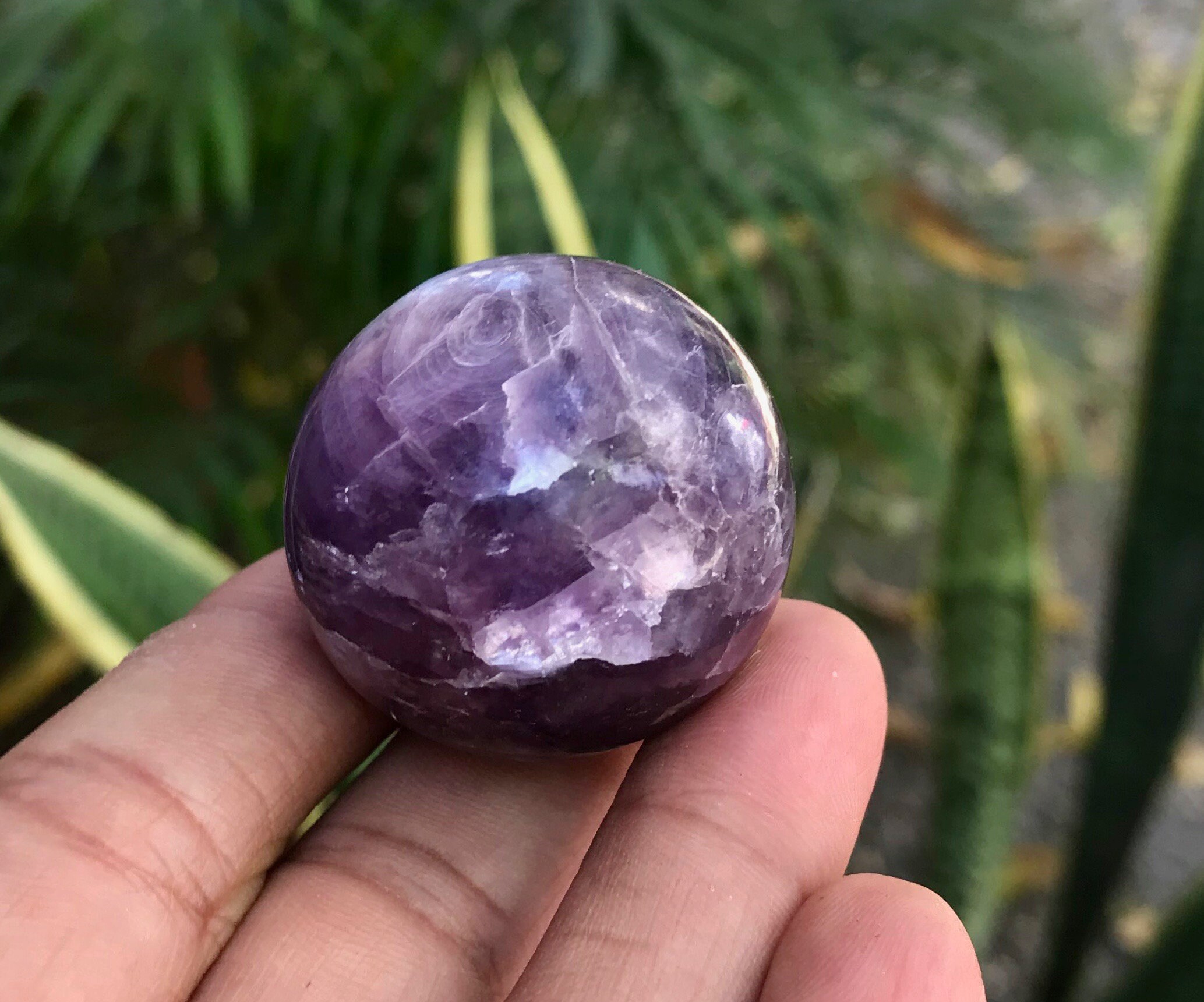 Polished Natural Lilac/ Purple Gemmy Lepidolite Sphere / Ball - Etsy