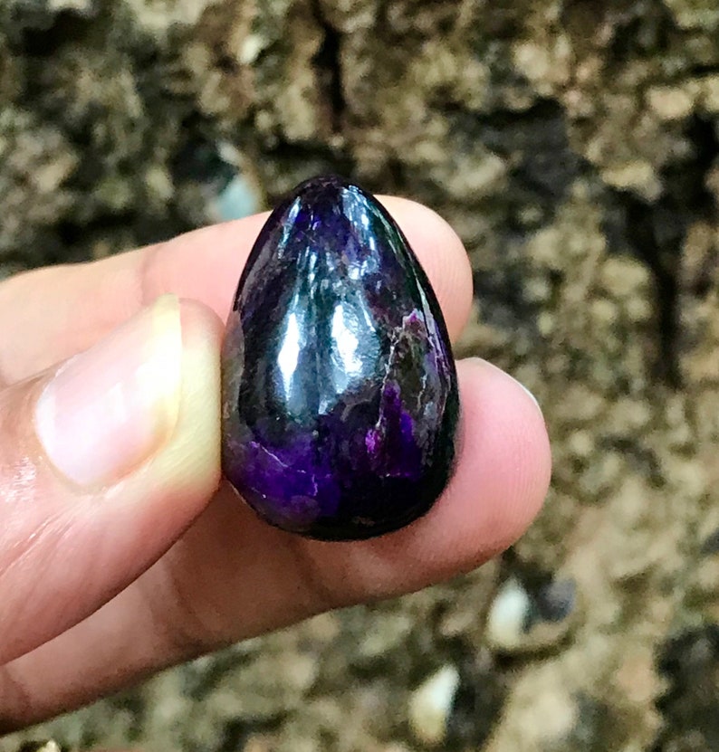 Beautiful Polished Natural Deep Purple Sugilite Egg Love | Etsy