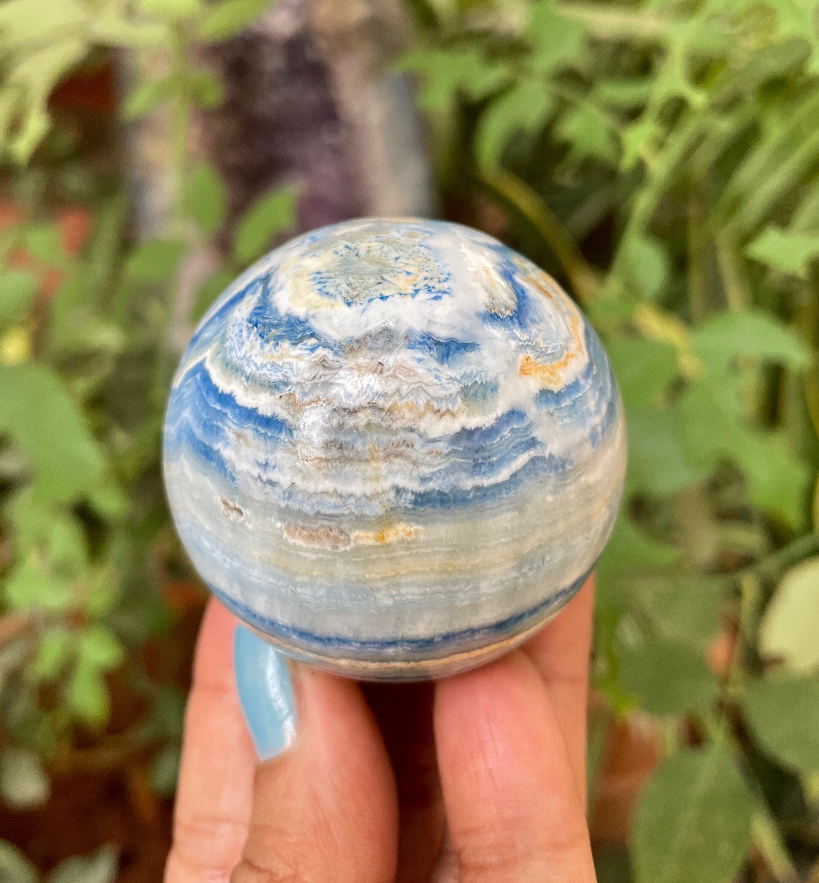 Beautiful Polished Banded Natural Scheelite Sphere / Ball - Etsy UK