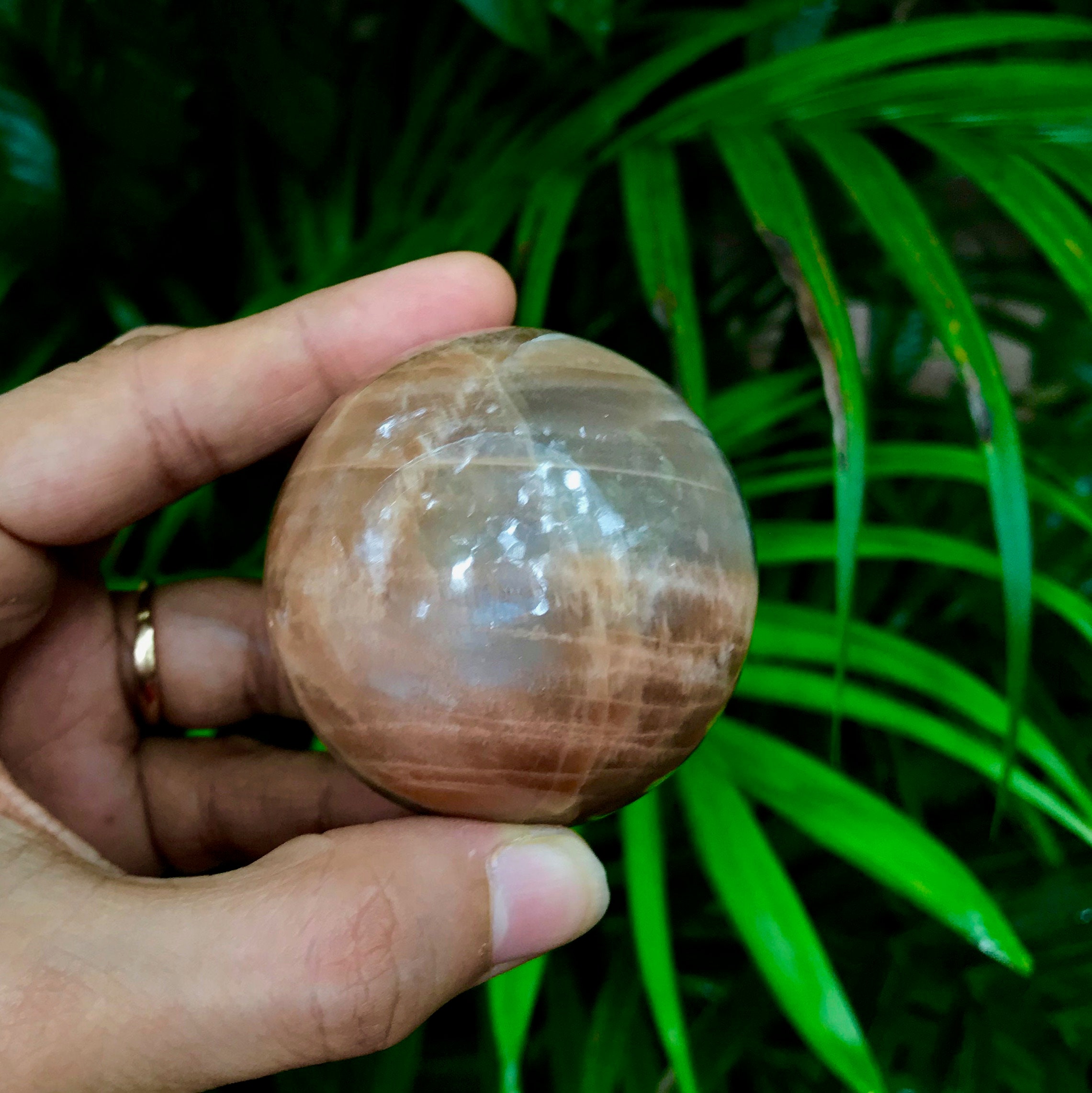 Brown Natural Moonstone Polished Sphere/ Moonstone Ball. - Etsy