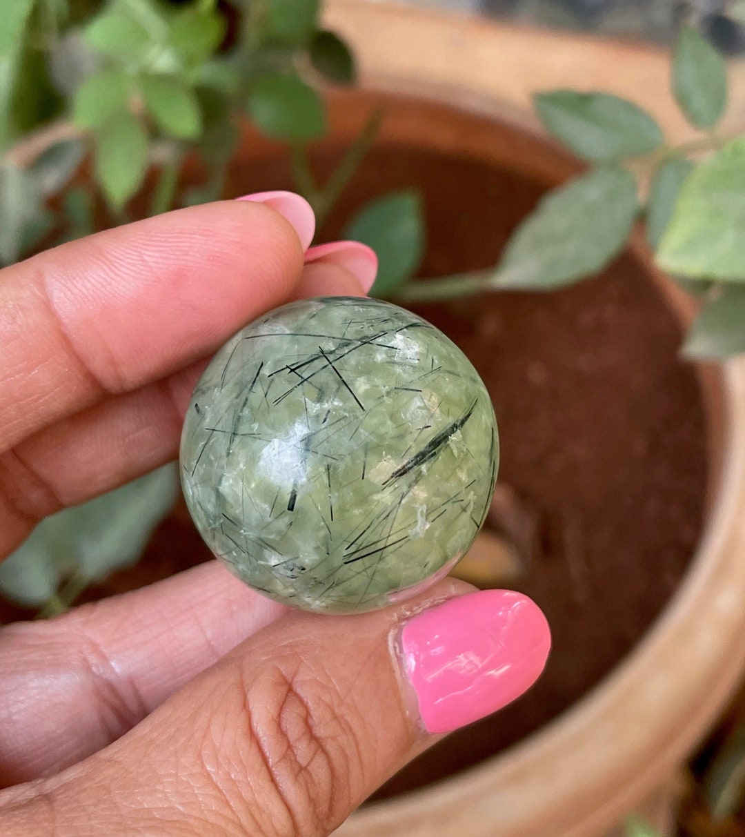 Beautiful Natural Mint Green Gemstone Prehnite Epidote Sphere - Etsy