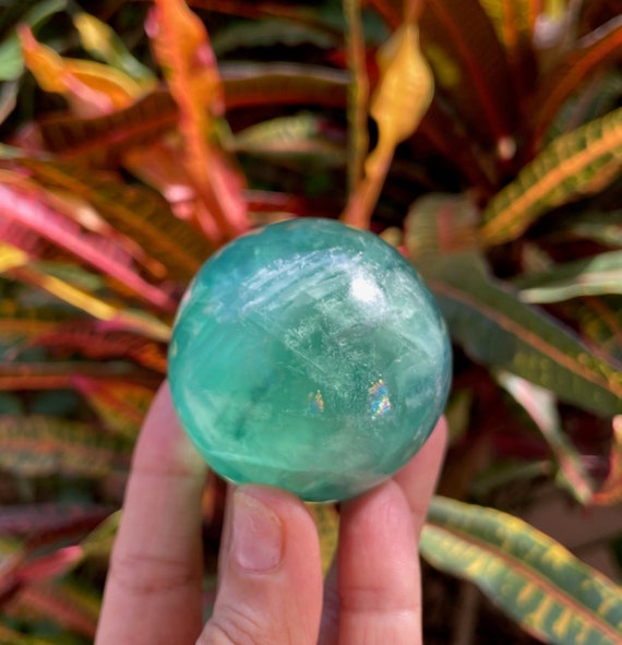 Polished Smooth Natural Green Fluorite Sphere Fluorite Ball | Etsy