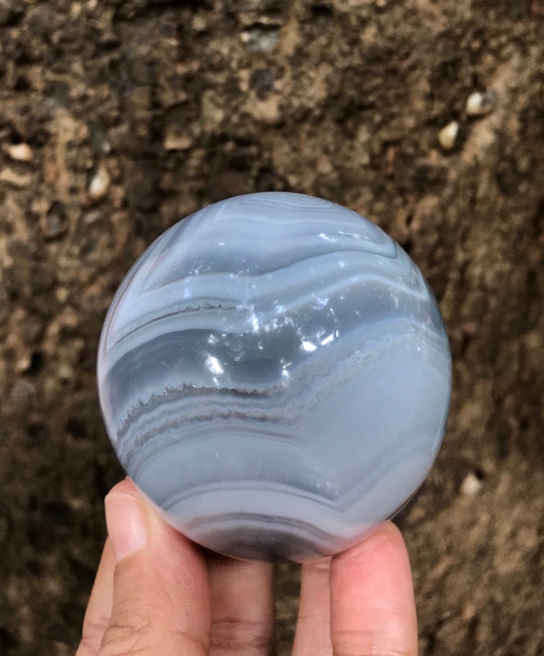 Beautiful Natural Grey Chalcedony Sphere / Ball. - Etsy