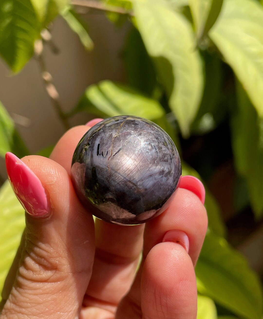 Beautiful Polished Star Sapphire Sphere / Ball With Natural Stunning ...