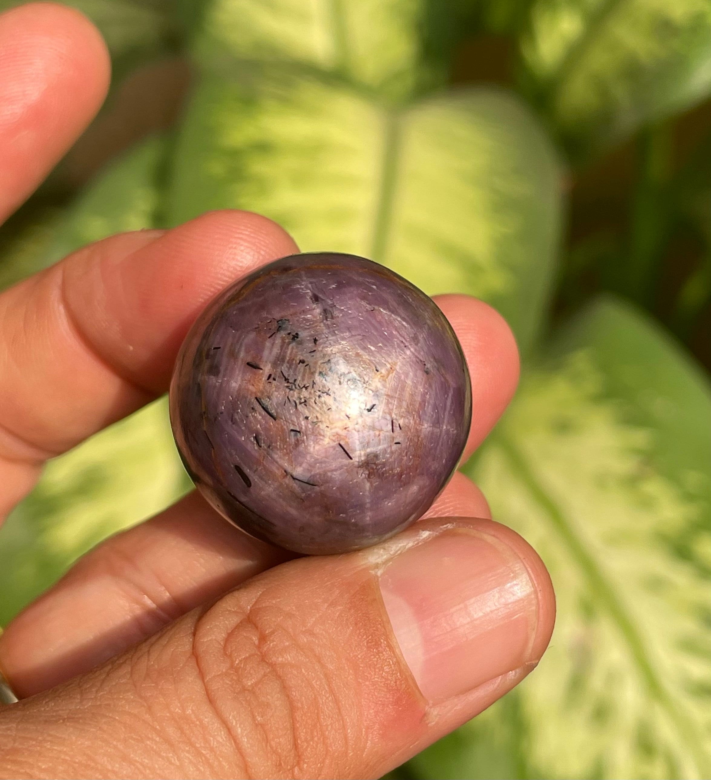 Excellent Polished Star Sapphire Sphere / Ball With Natural - Etsy
