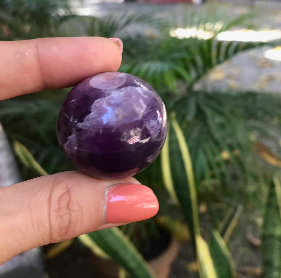 Polished Natural Lilac/ Purple Gemmy Lepidolite Sphere / Ball - Etsy