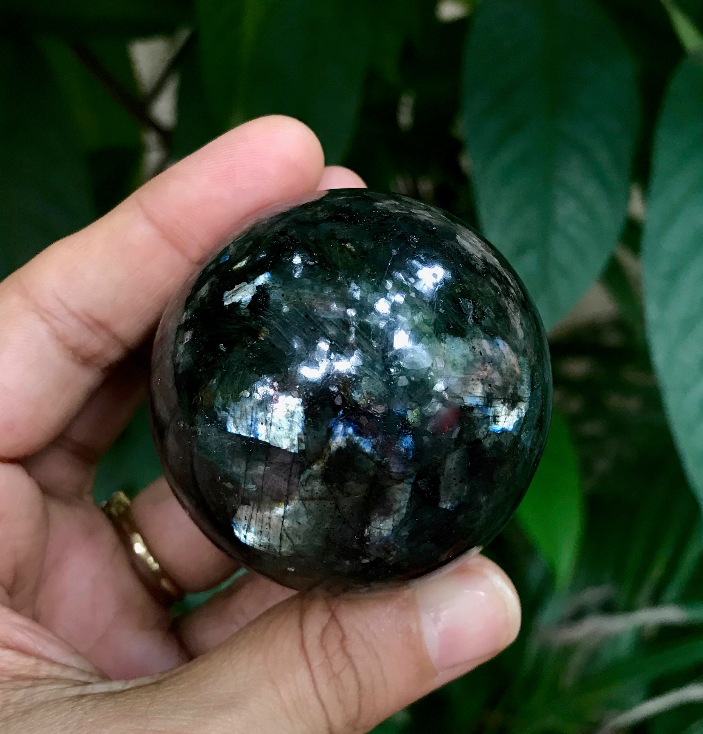 Beautiful Smooth Polished Natural Larvikite / Larvakite Sphere | Etsy