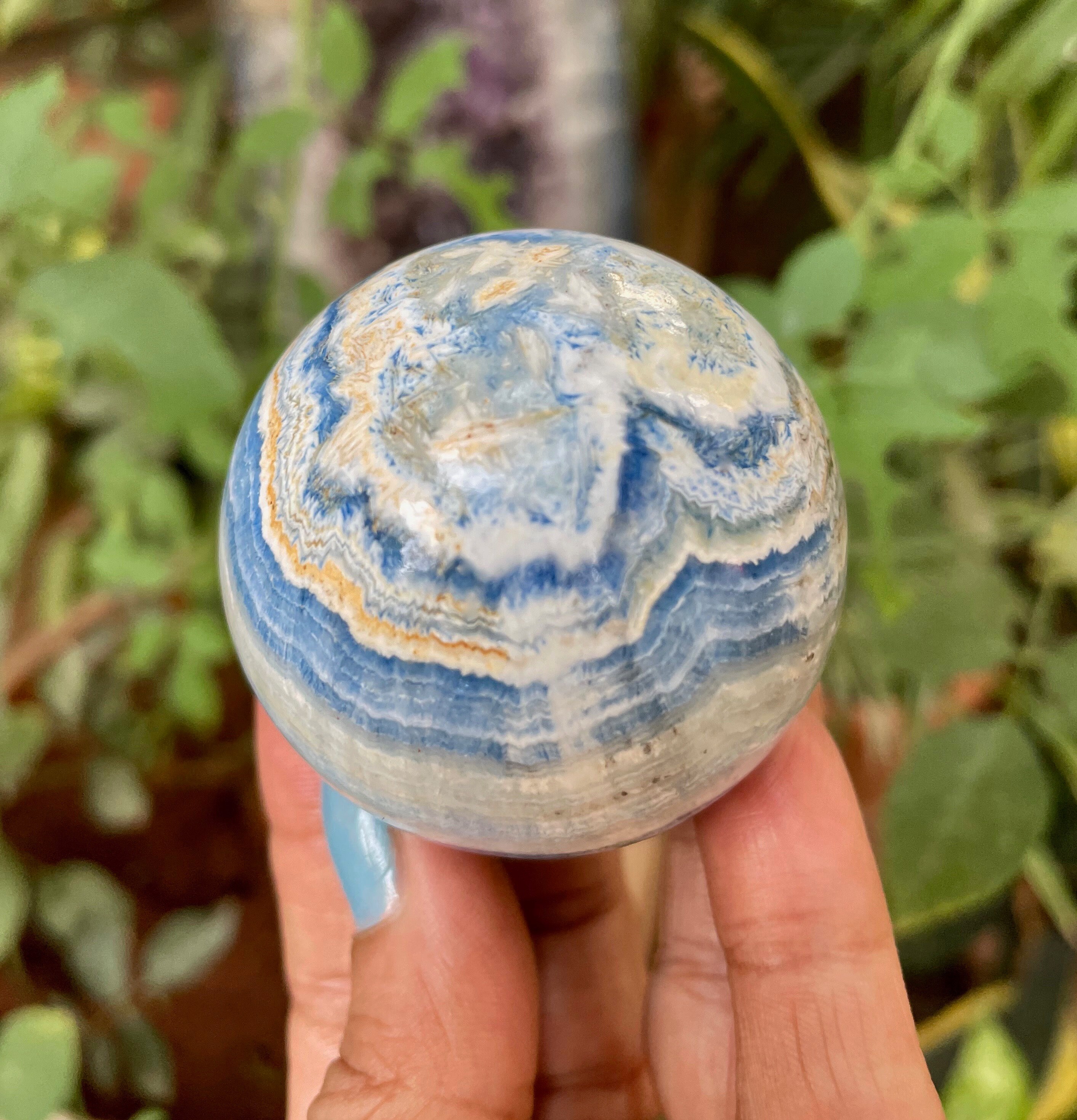 Beautiful Polished Banded Natural Scheelite Sphere / Ball - Etsy UK