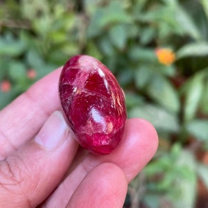 AAA Beautiful Polished Smooth Natural Deep Red Rhodonite Shivalingam ...