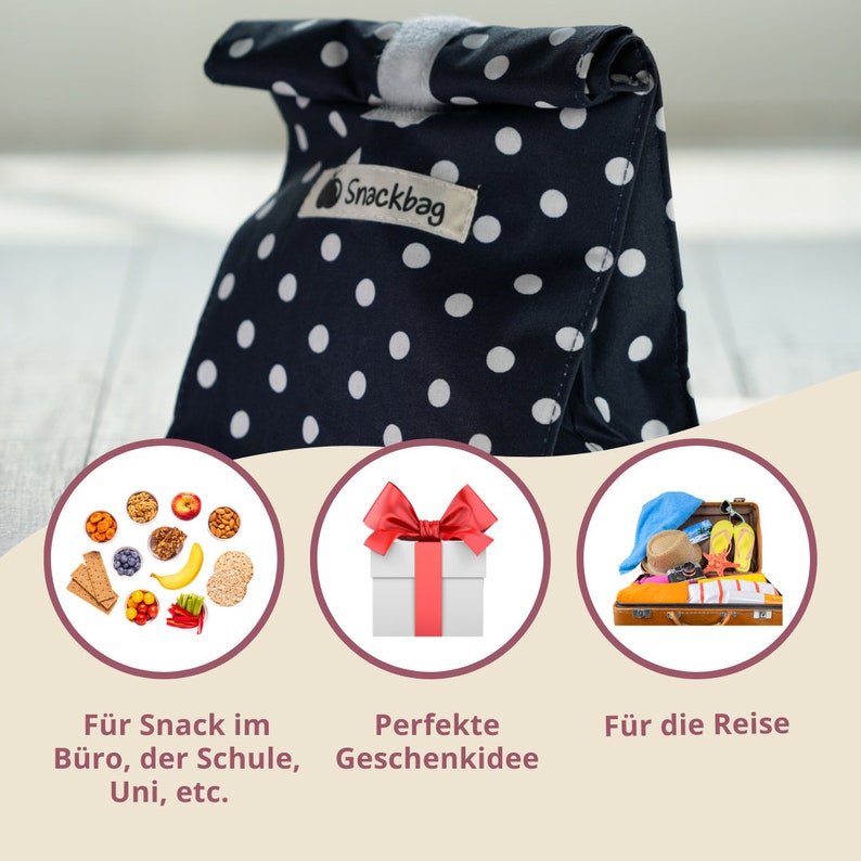 Snackbag, Lunchbag, Vesperbeutel, Brotzeittüte, Zero waste, Geschenk - Etsy.de