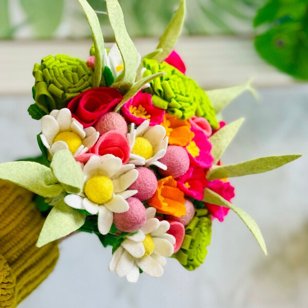 Felt Flower Bouquet - Etsy