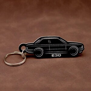 BMW E30 3-series 2-door Keyring Acrylic Lasercut Classic Retro German ...