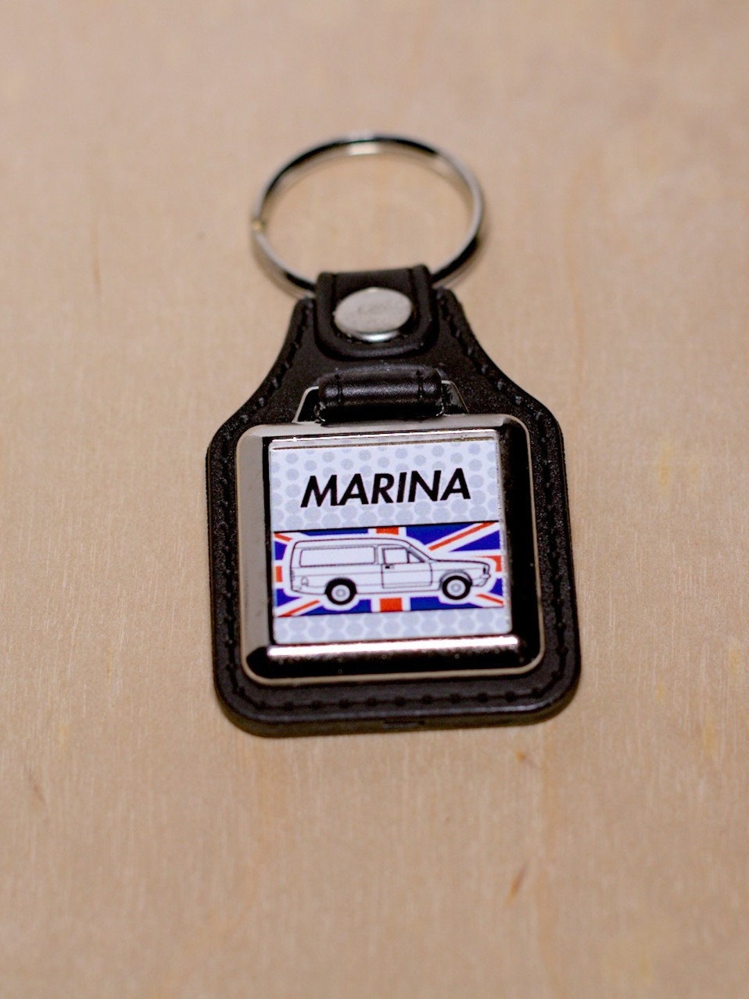 Morris Marina Van Keychain Leatherette and Chrome Classic British ...