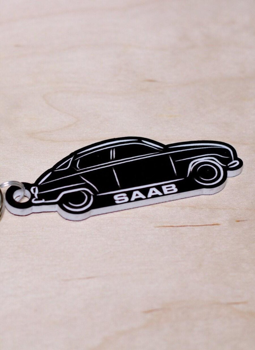 Saab 96 Keyring - Acrylic Lasercut Classic Retro Swedish Saab Car ...