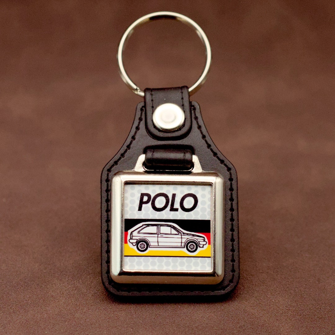 VW Polo Mk2 86c Coupe Keyring - Leatherette & Chrome Classic German ...