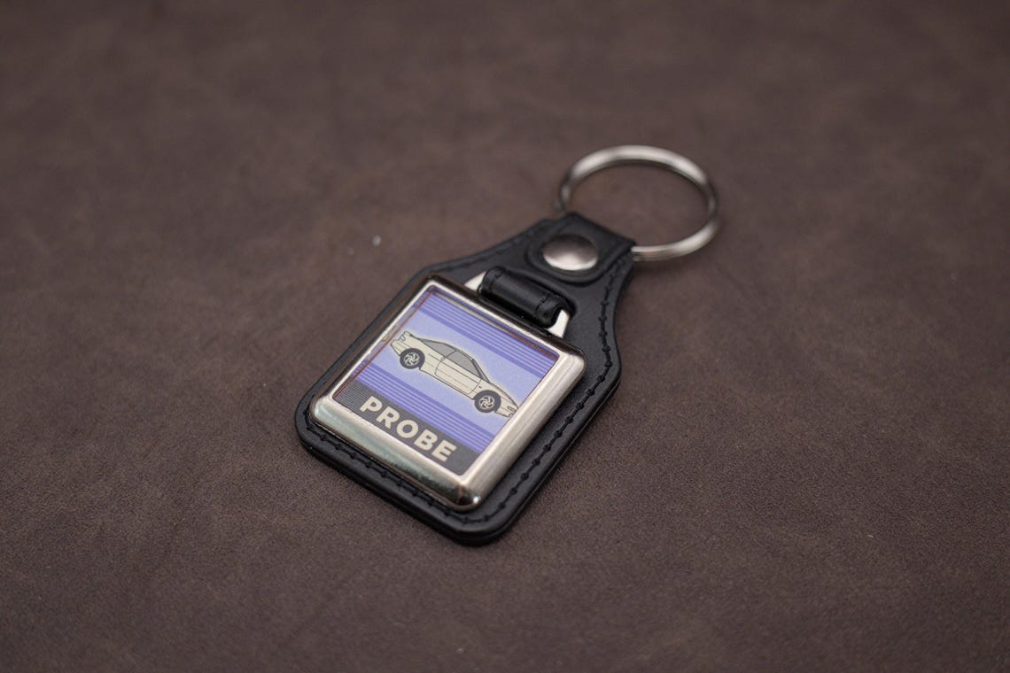 Ford Probe Keyring - Leatherette & Chrome Classic Retro Ford Coupe ...
