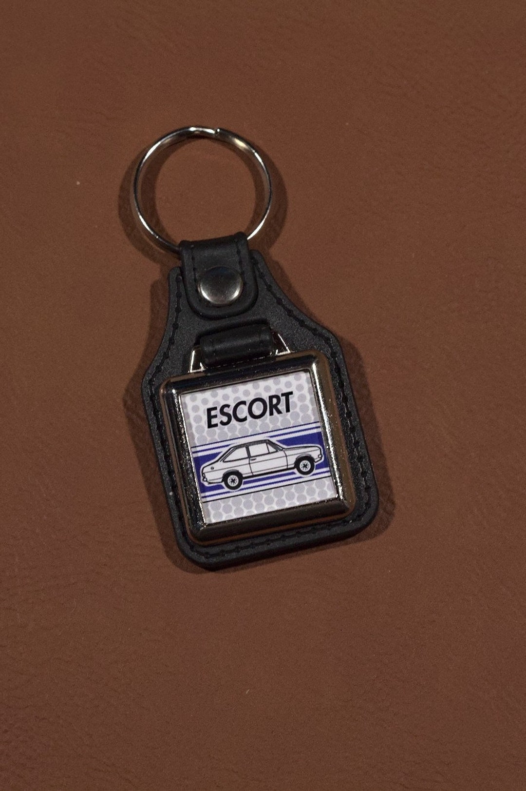Ford Escort Mk2 2-door Keyring Leatherette & Chrome Keyfob - Etsy