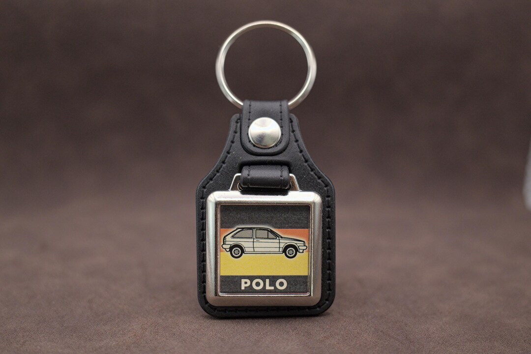 VW Polo Mk2 86c Coupe Keyring - Leatherette & Chrome Classic German ...