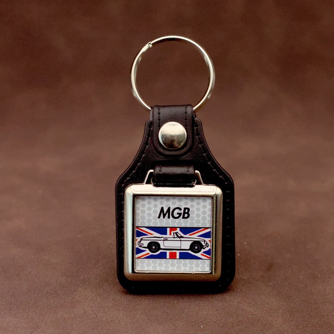 MGB Roadster Keychain Classic British MG Convertible Leatherette ...