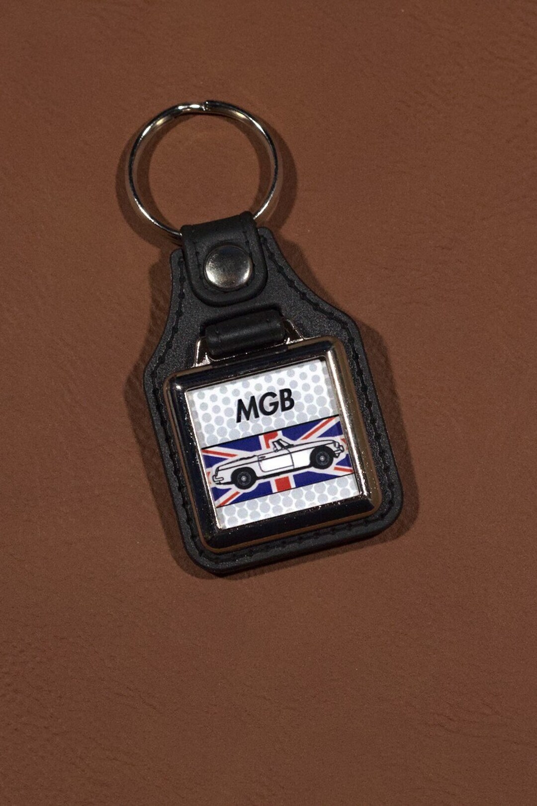 MGB Roadster Keychain Classic British MG Convertible Leatherette ...