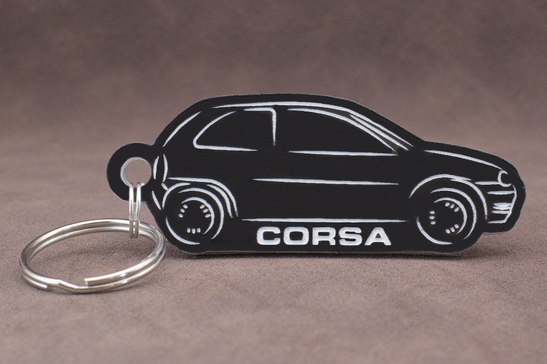 Vauxhall Opel Corsa B 3-door Keyring - Acrylic Lasercut Classic 90s ...