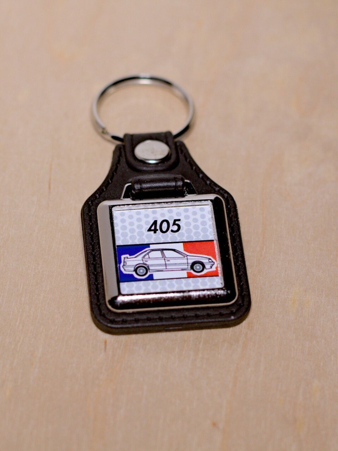 Peugeot 405 Keyring Leatherette & Chrome Keyfob - Etsy
