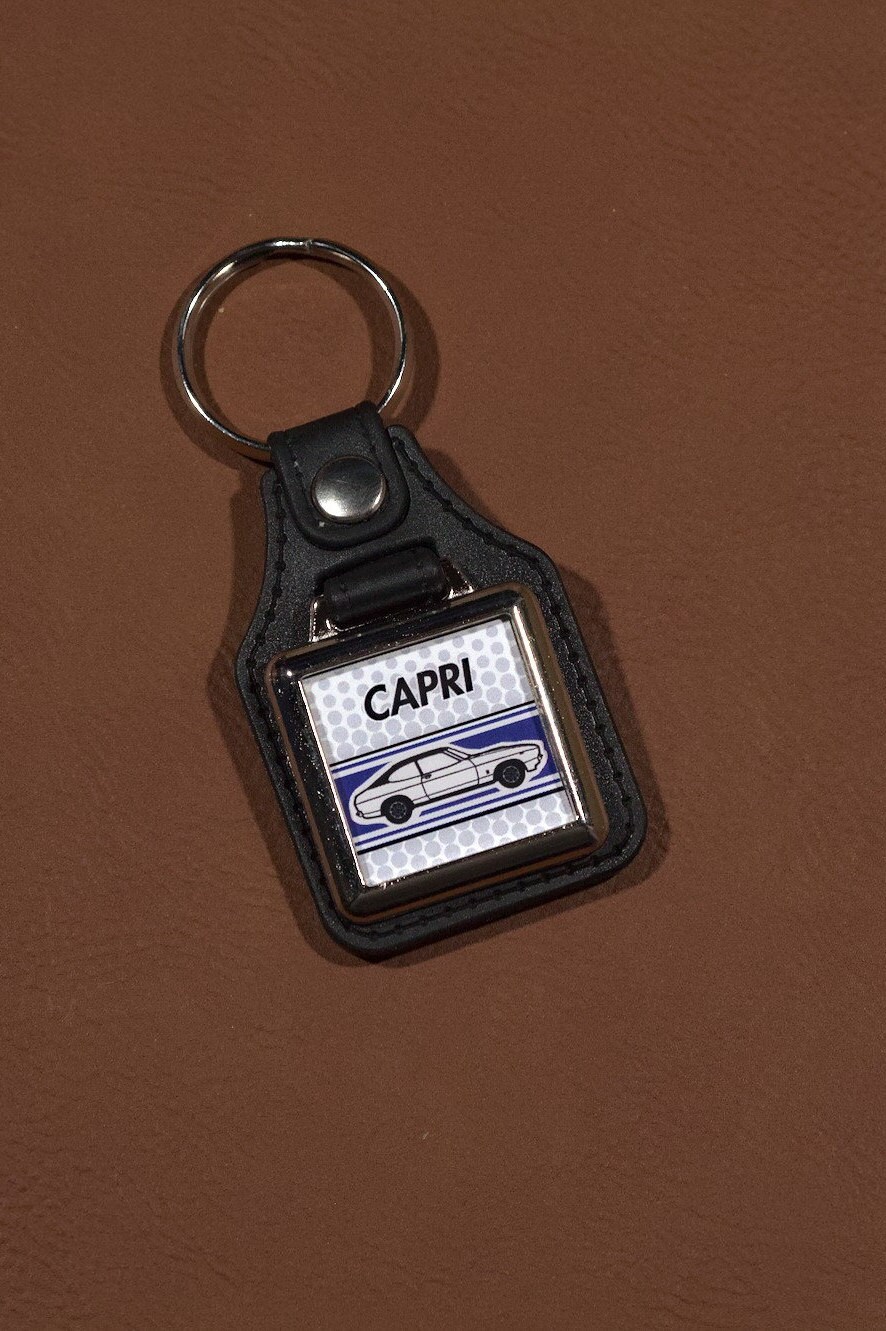 Ford Capri Mk2 Coupe Keychain Leatherette & Chrome Classic Car Capri II ...