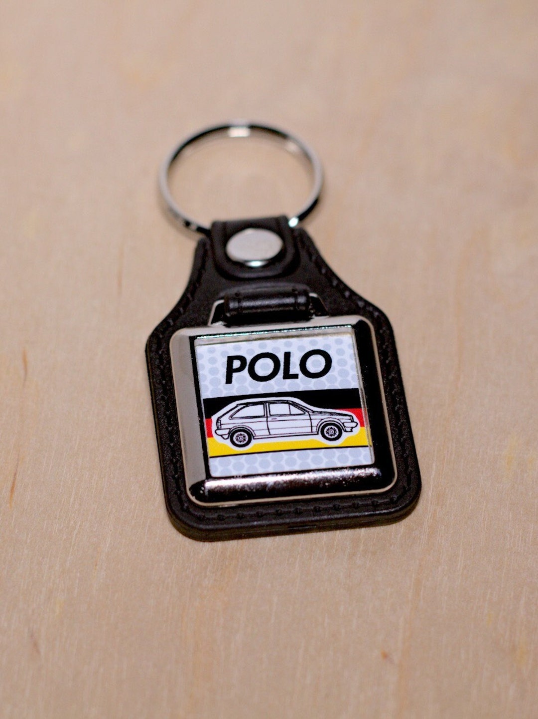 VW Polo Mk2 86c Coupe Keyring Leatherette & Chrome Keyfob - Etsy