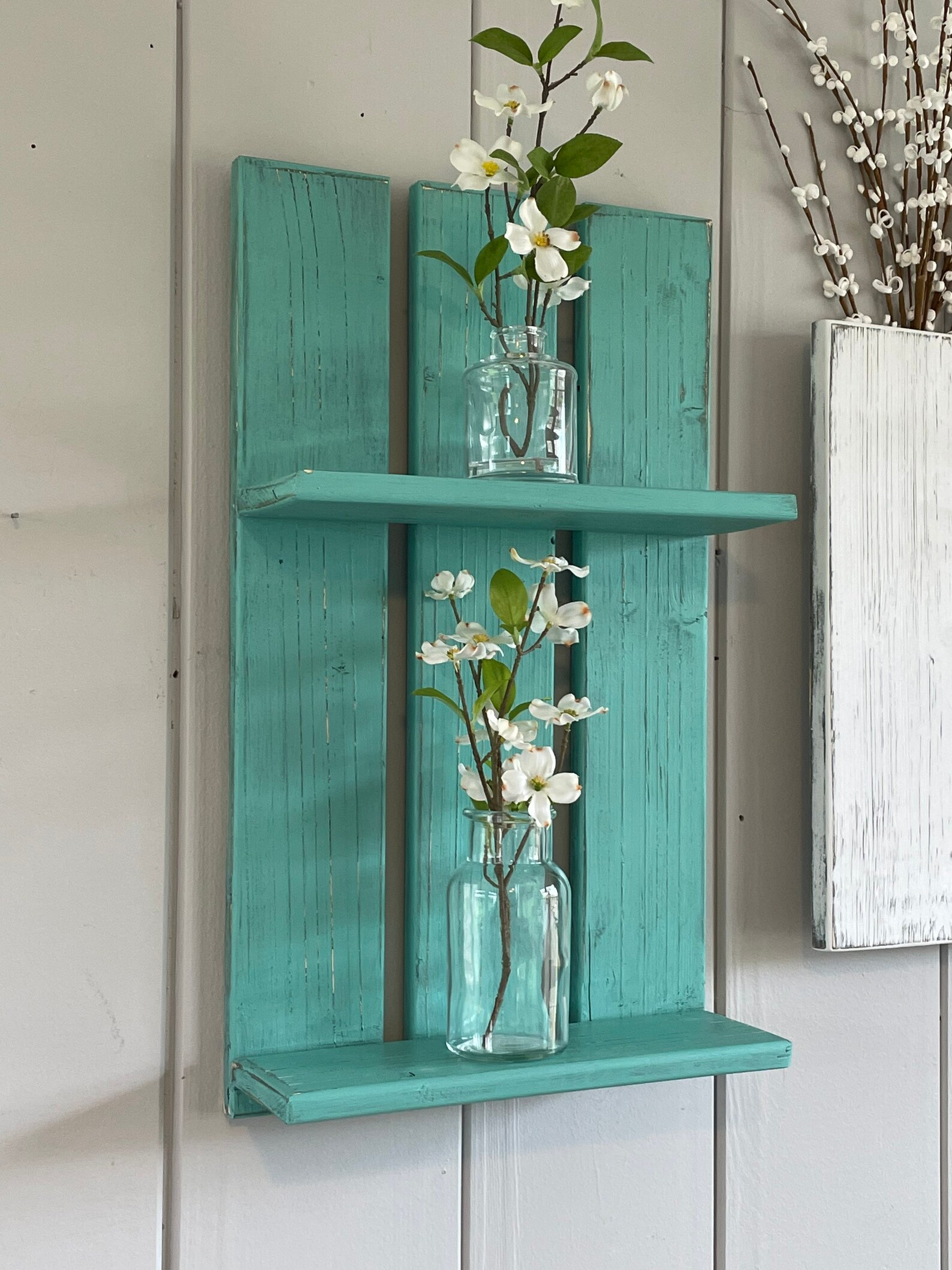 Country Rustic Farmhouse Shelf Distressed Solid Wood / FREE - Etsy