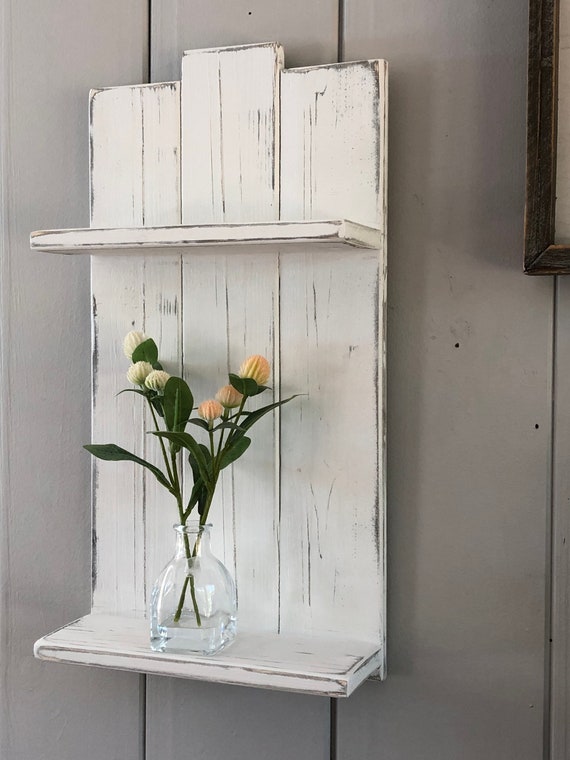 Country Rustic Farmhouse Shelf Distressed Solid Wood / FREE - Etsy