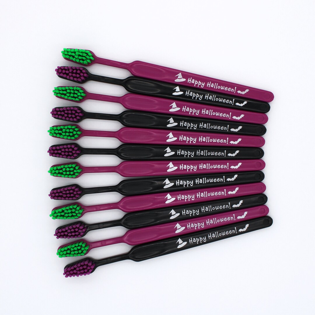 Halloween Child Toothbrushes - Purple and Black - Etsy