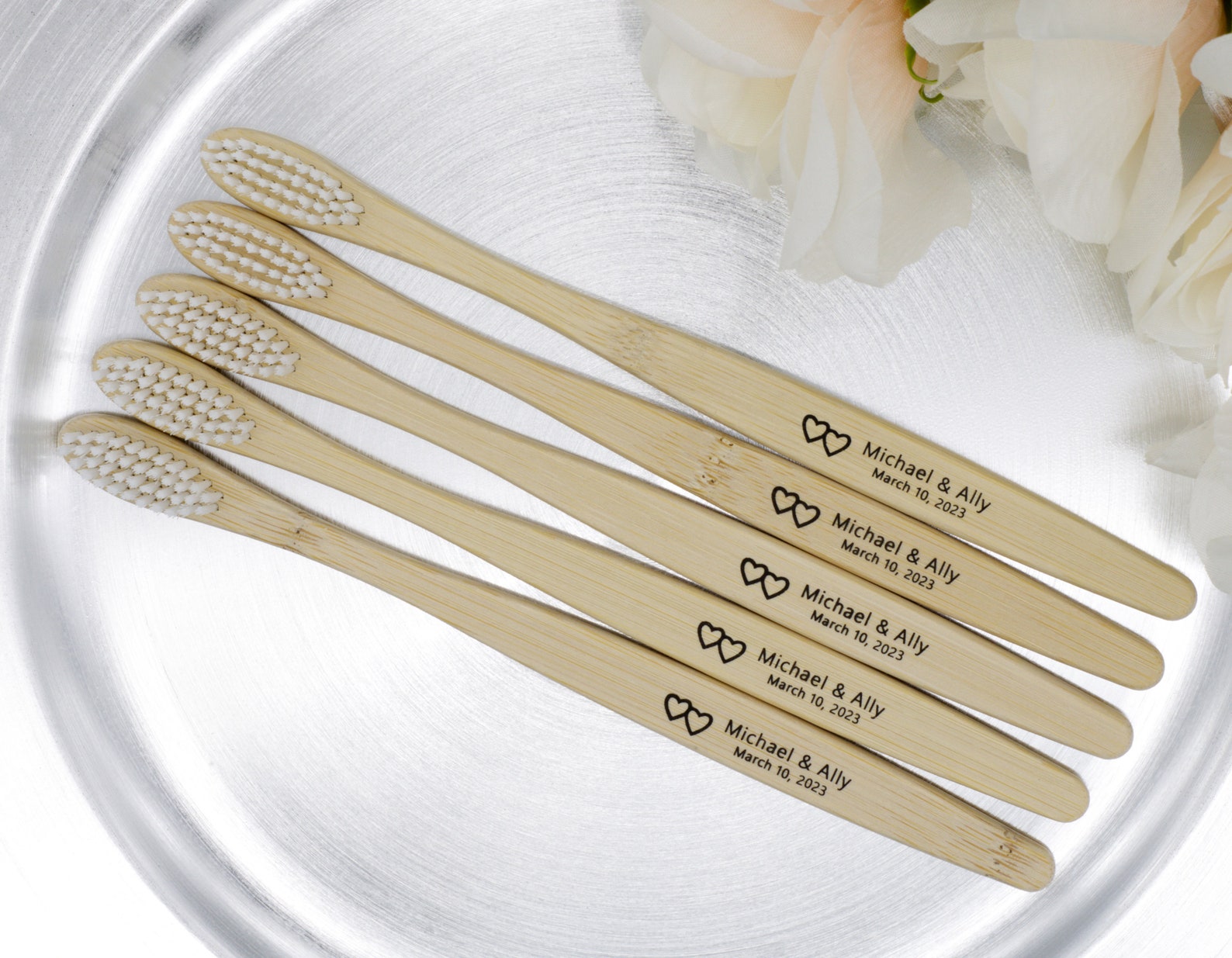 Personalized Bamboo Wedding Toothbrushes - Etsy